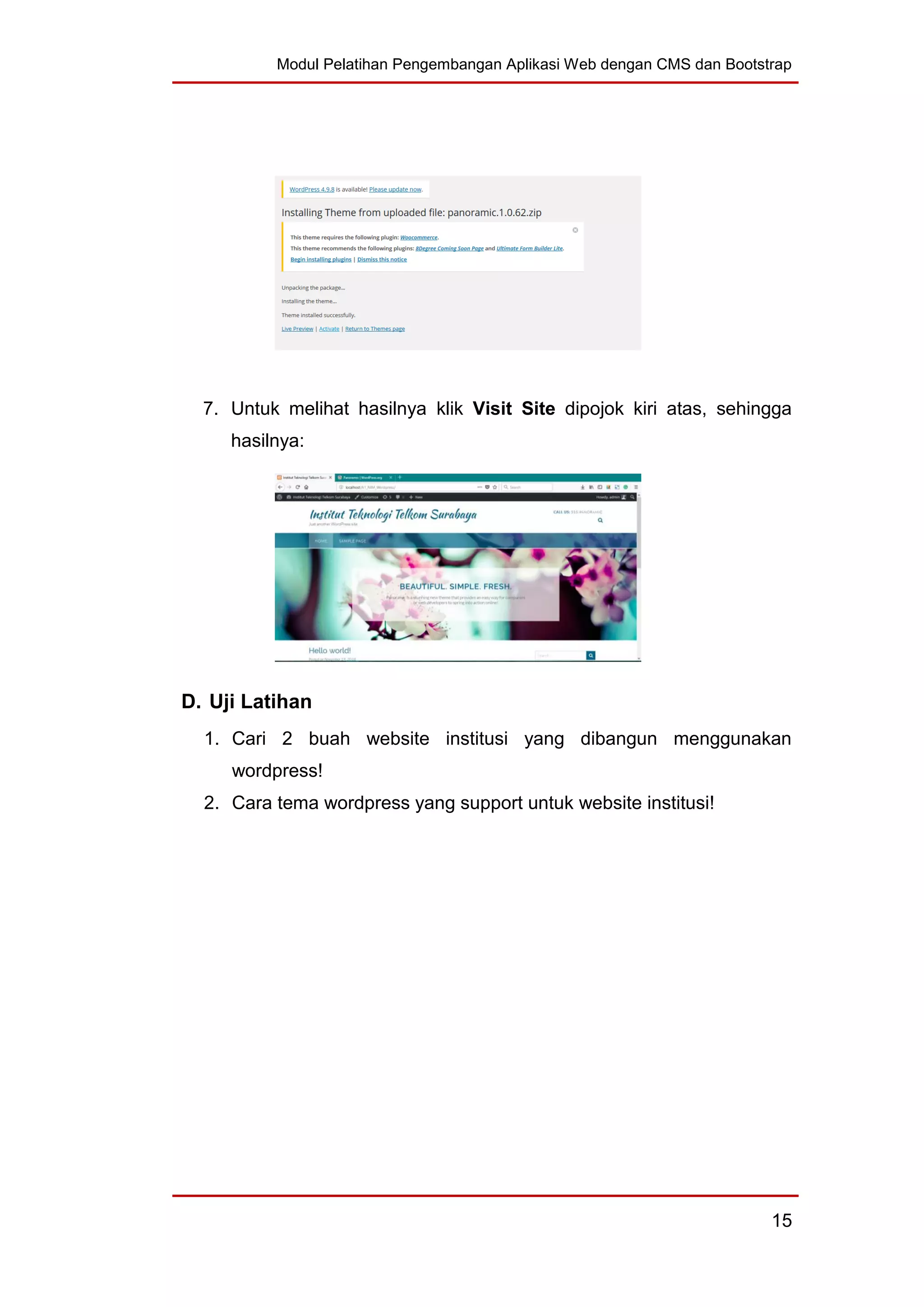 Training Module Web Application Development With Cms And Bootstrap Pdf