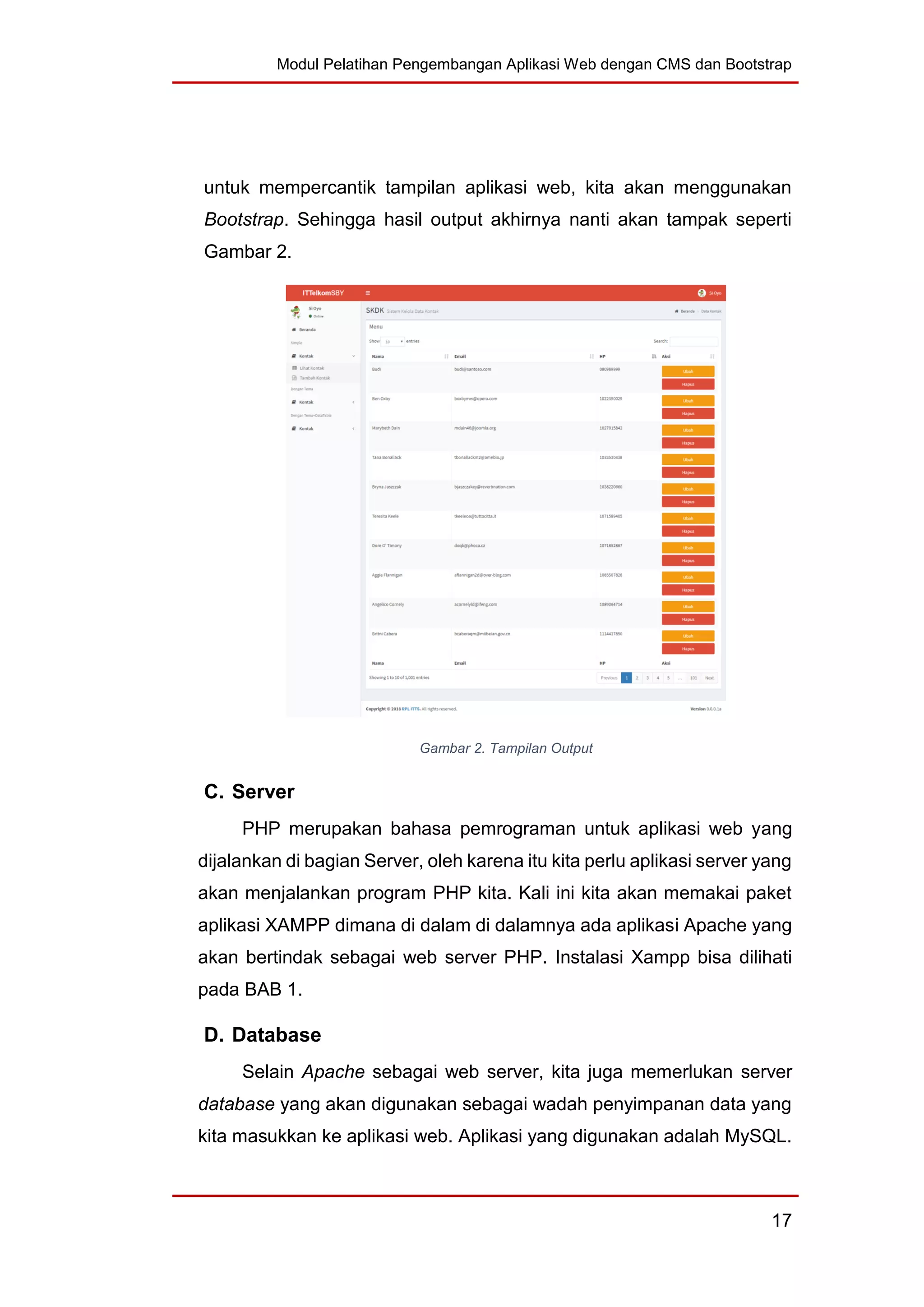 Training Module Web Application Development With Cms And Bootstrap Pdf