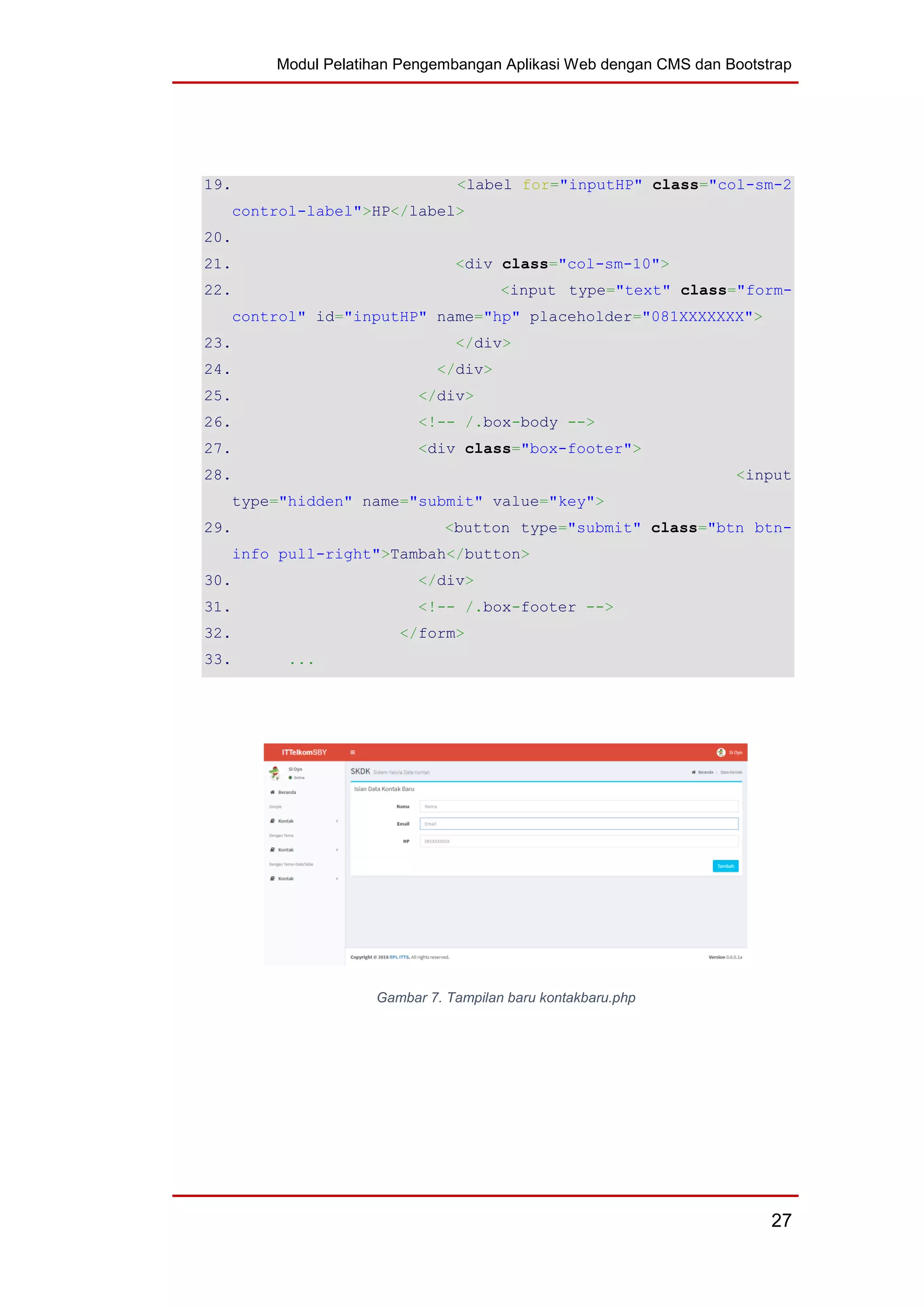 Training Module Web Application Development With Cms And Bootstrap Pdf