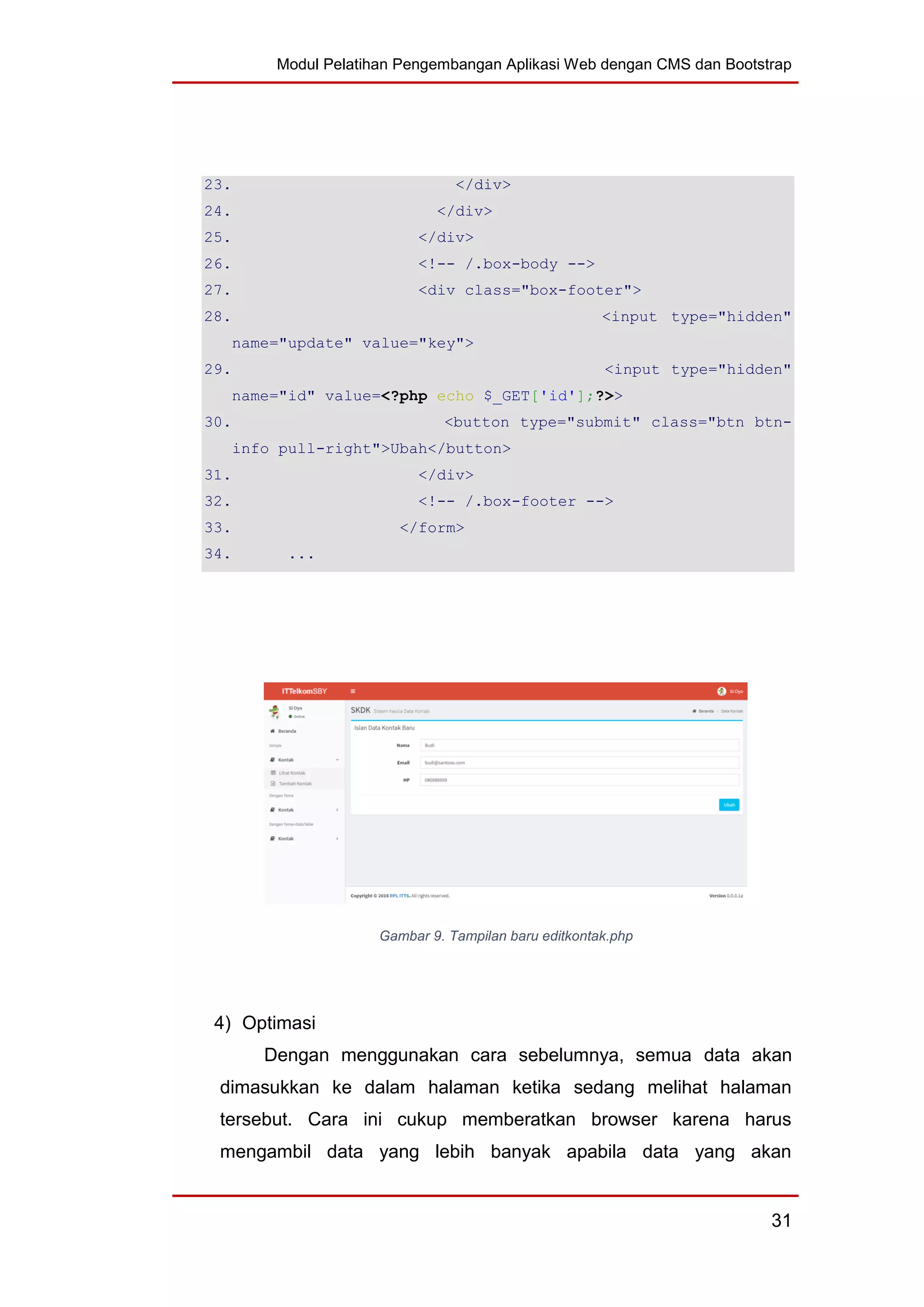 Training Module Web Application Development With Cms And Bootstrap Pdf