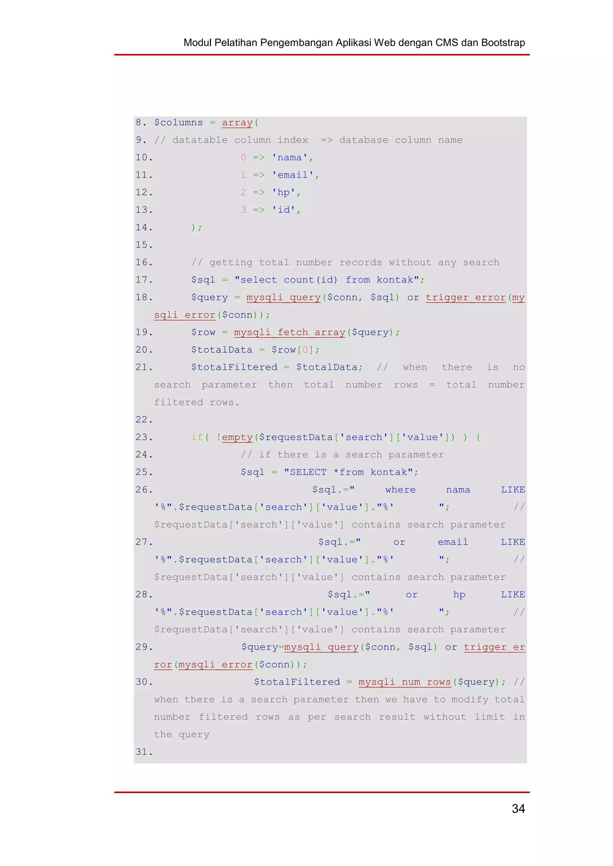 Training Module Web Application Development With Cms And Bootstrap Pdf