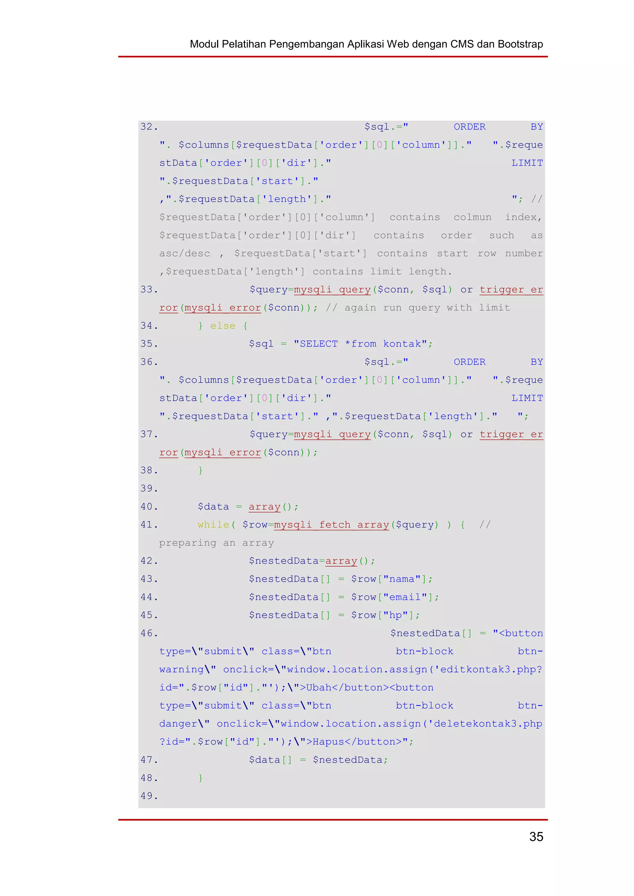 Training Module Web Application Development With Cms And Bootstrap Pdf