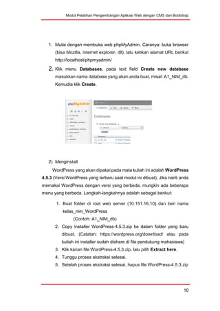 training module "web application development with cms and bootstrap" | PDF