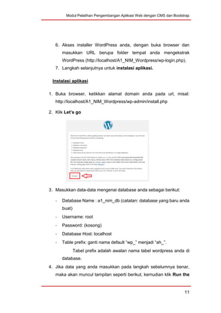 training module "web application development with cms and bootstrap" | PDF