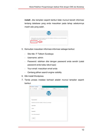 training module "web application development with cms and bootstrap" | PDF