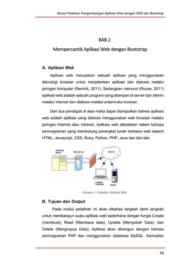 Training Module Web Application Development With Cms And Bootstrap Pdf