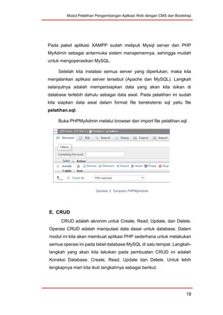 training module "web application development with cms and bootstrap" | PDF