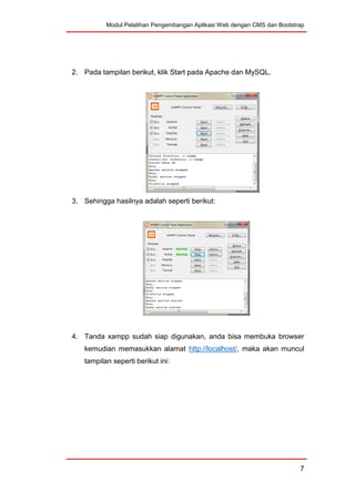 training module "web application development with cms and bootstrap" | PDF