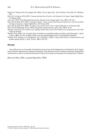 A4 montgomery-woodall-six-sigma | PDF