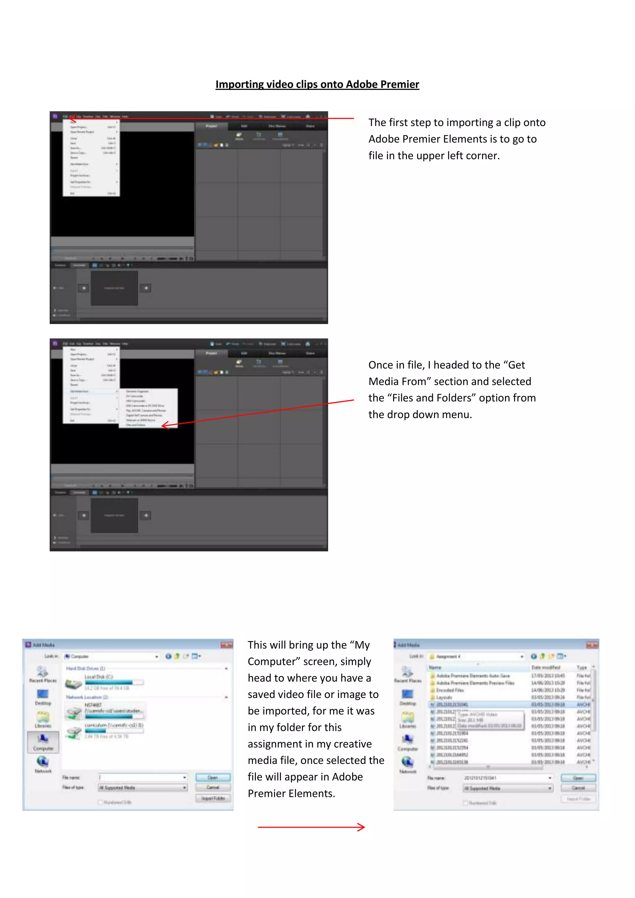 A4 task 1 - importing video clips | PDF