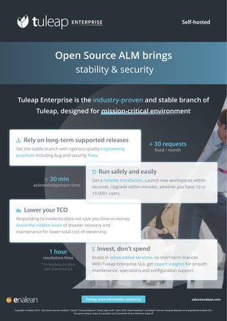 Datasheet Tuleap Enterprise and myTuleap | PDF