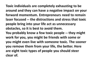 8 types of toxic people | PPTX