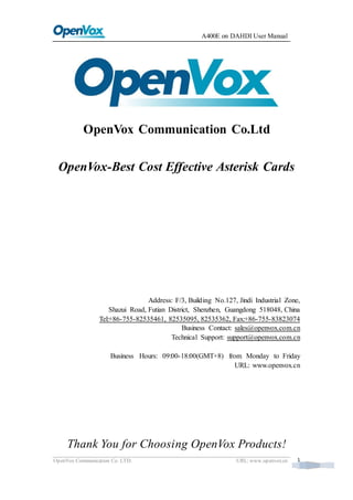 dahdi_user_manual | PDF