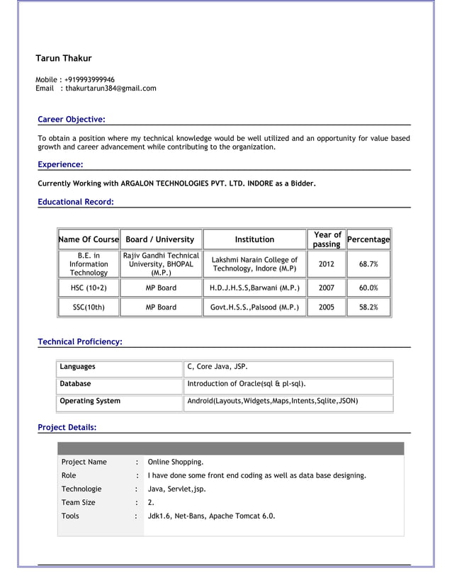 Tarun Resume(1) (1) | PDF