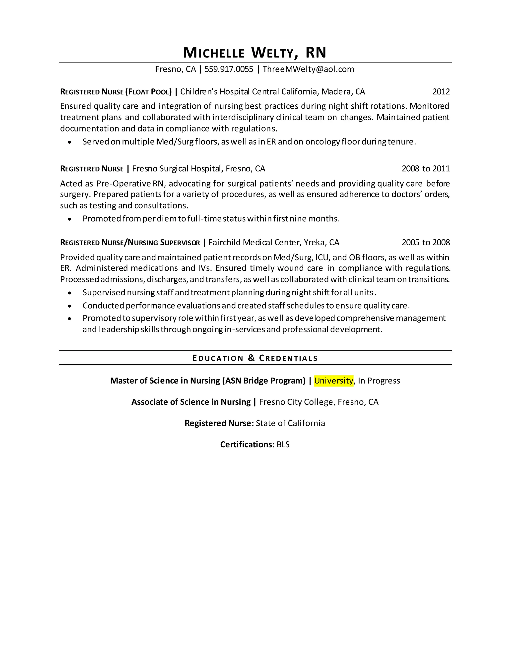 mwresume2016 | DOCX | Healthcare Industry | Industries