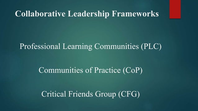 Collaborative Leadership Frameworks | PPTX