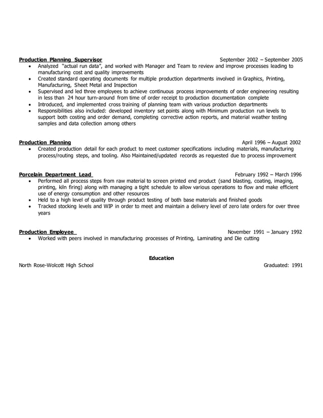 Hope LaVare Resume | DOCX | Manufacturing Industry | Industries