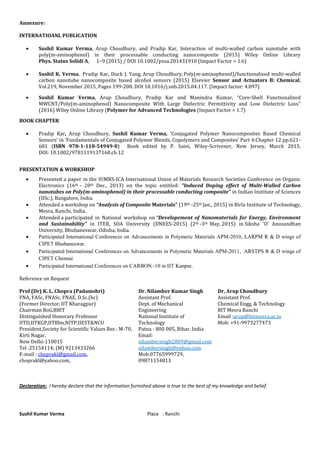 Sushil Kumar Verma, CV | PDF