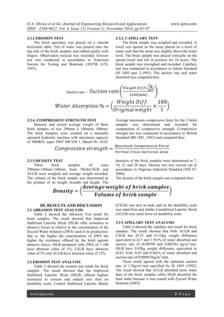 Enhancing the Mechanical Properties of Lateritic Brick for Better ...