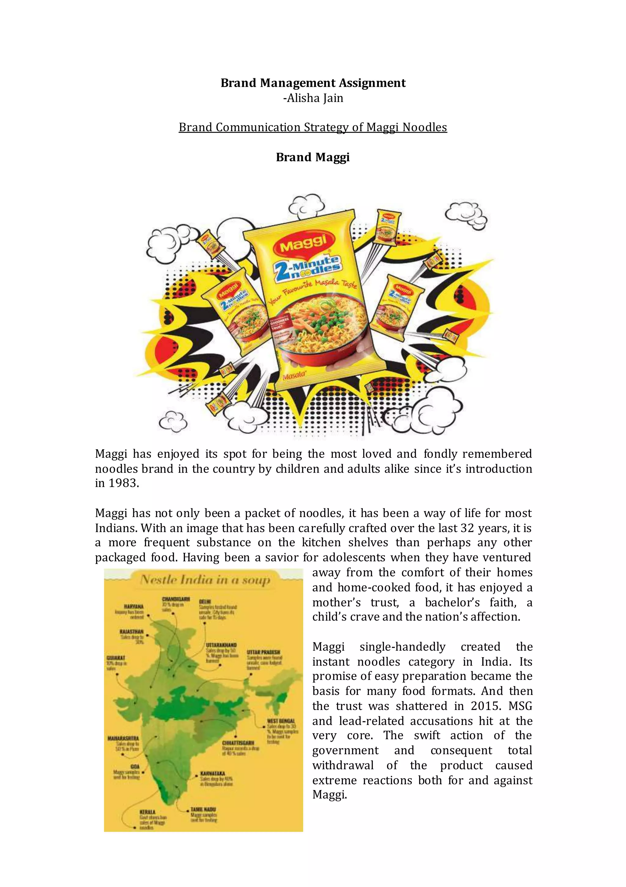 Brand Communication Strategy of Nestle's Maggi | DOCX