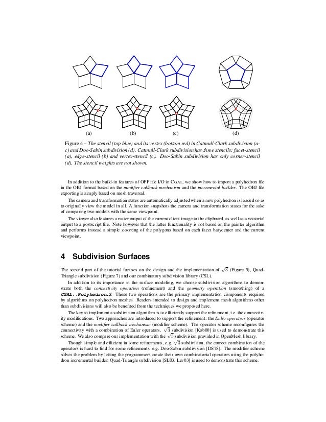 A Tutorial On Cgal Polyhedron For Subdivision Algorithms