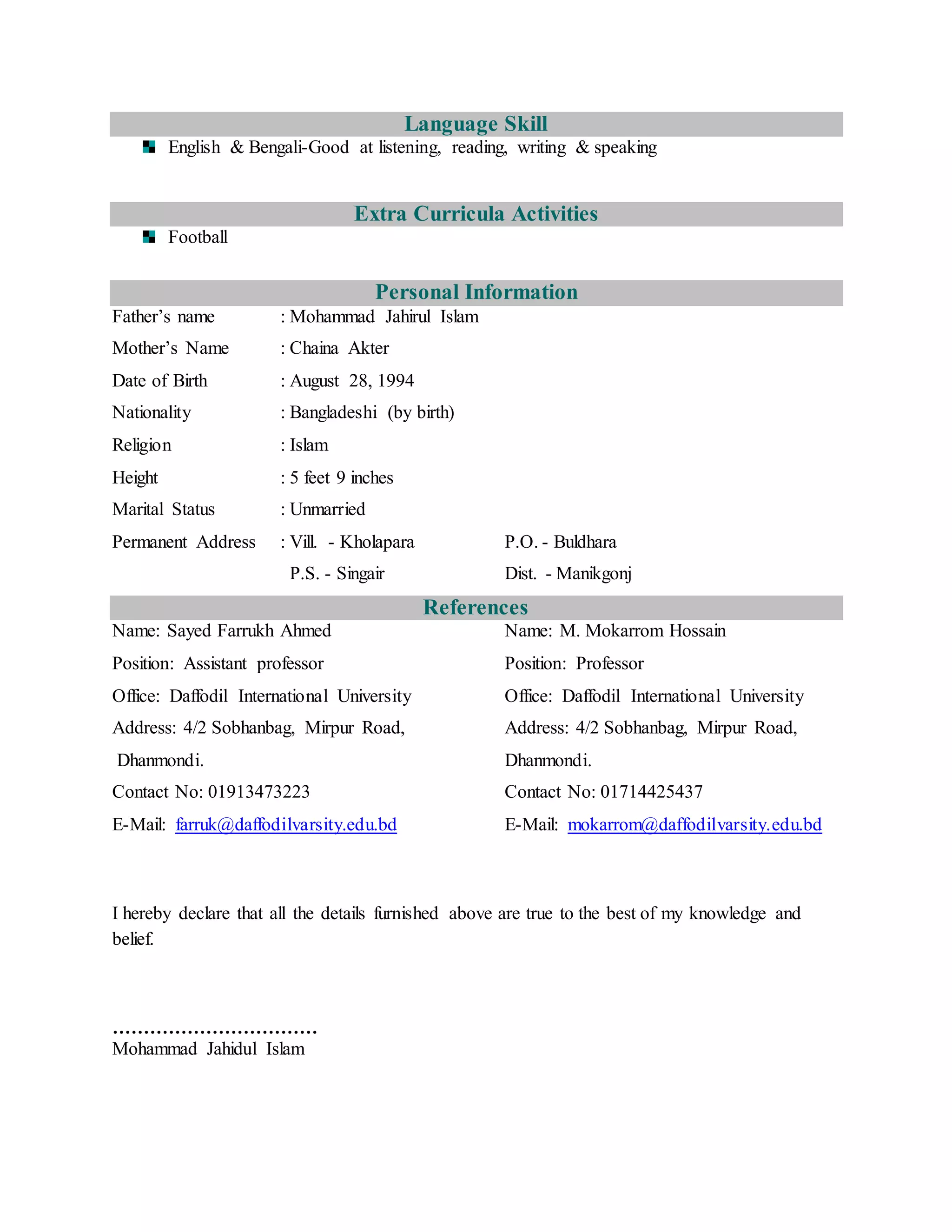 131-11-3002-(Resume) | DOCX | Resume Writing and Advice | Job Search