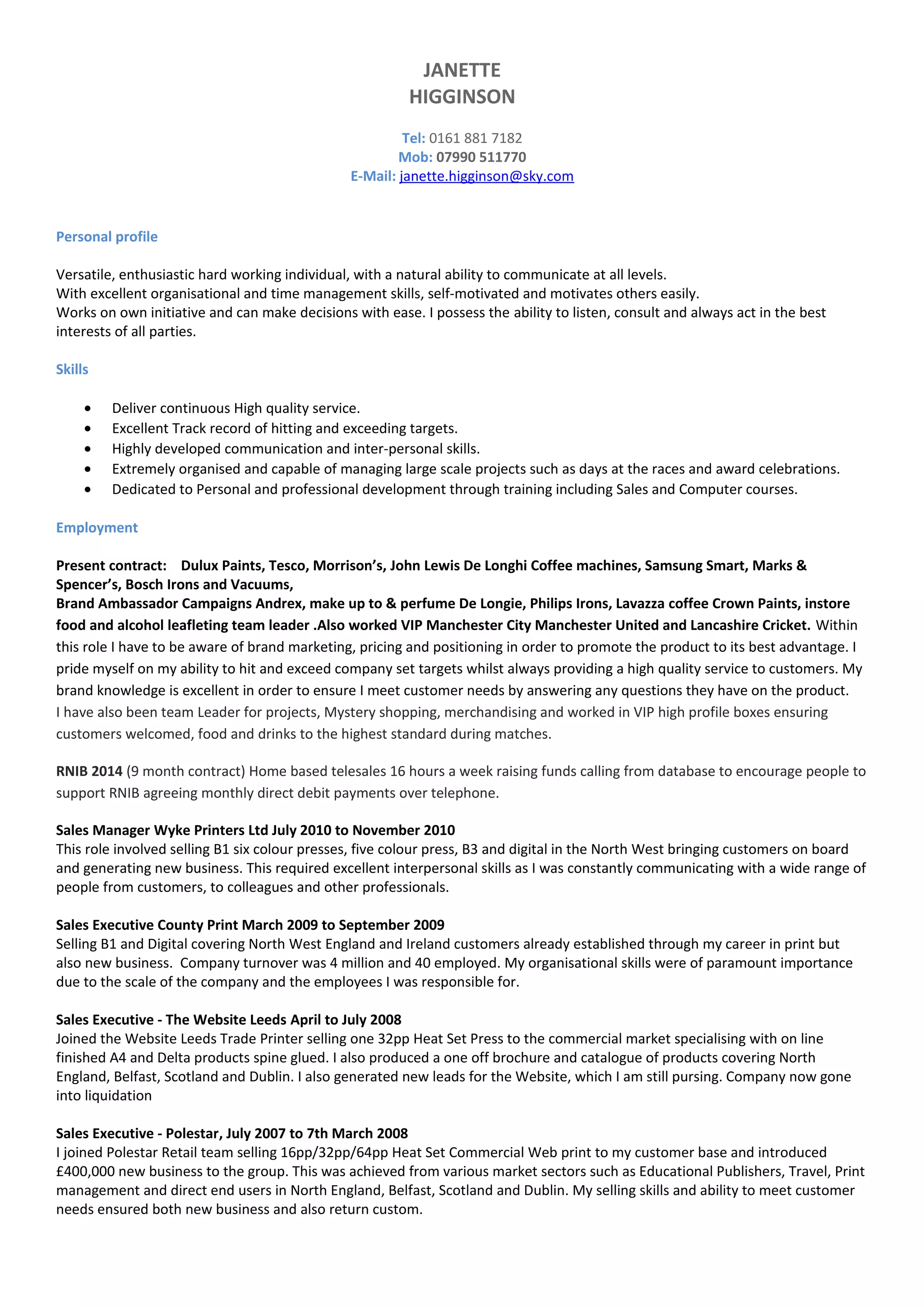 CV 2016 update | PDF