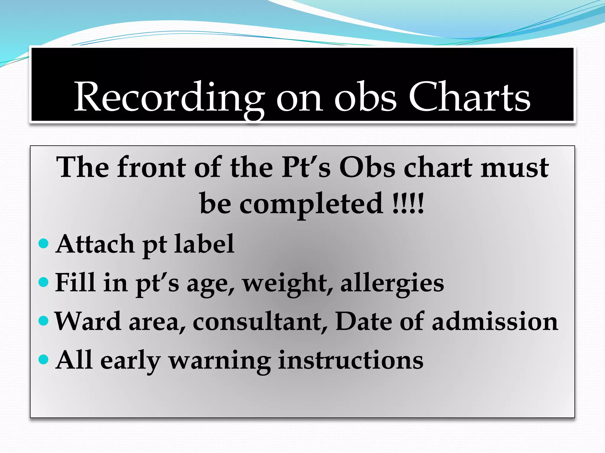 Early Warning Scoring System and Observation Teaching Session | PPTX