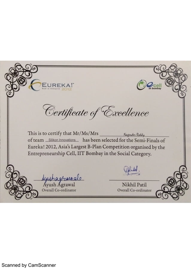 IIT Bombay ECell Certificate_1 | PDF