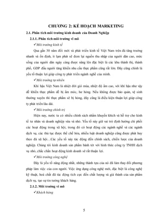 XÂY DỰNG KẾ HOẠCH KINH DOANH THỰC PHẨM CHO CÔNG TY TNHH PHƯƠNG THANH ĐẾN NĂM 2025 | DOC