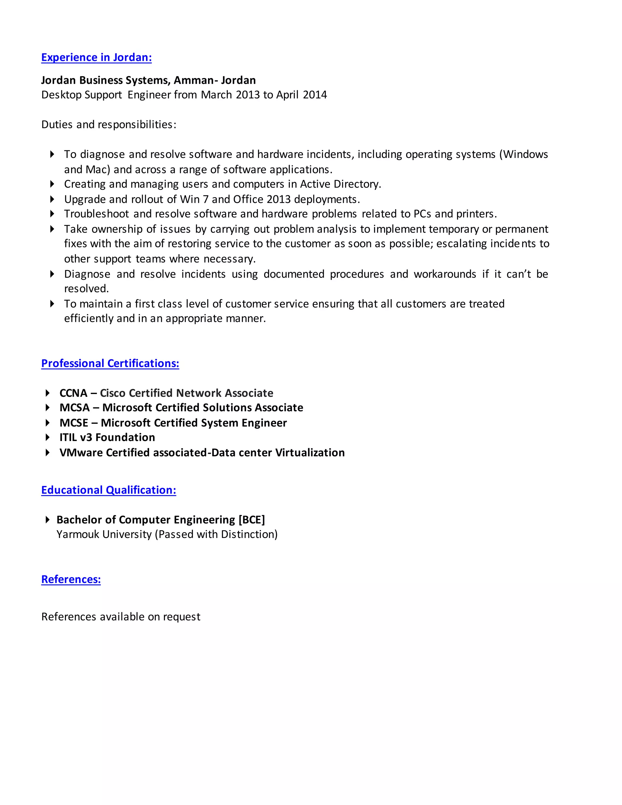 Ismail Shyyab CV | DOCX