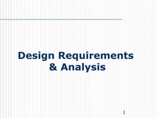 Design Requirements Training | PPS