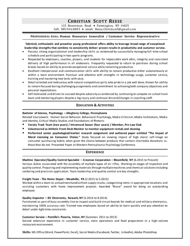 Christian Scott Reese (Resume) | DOCX