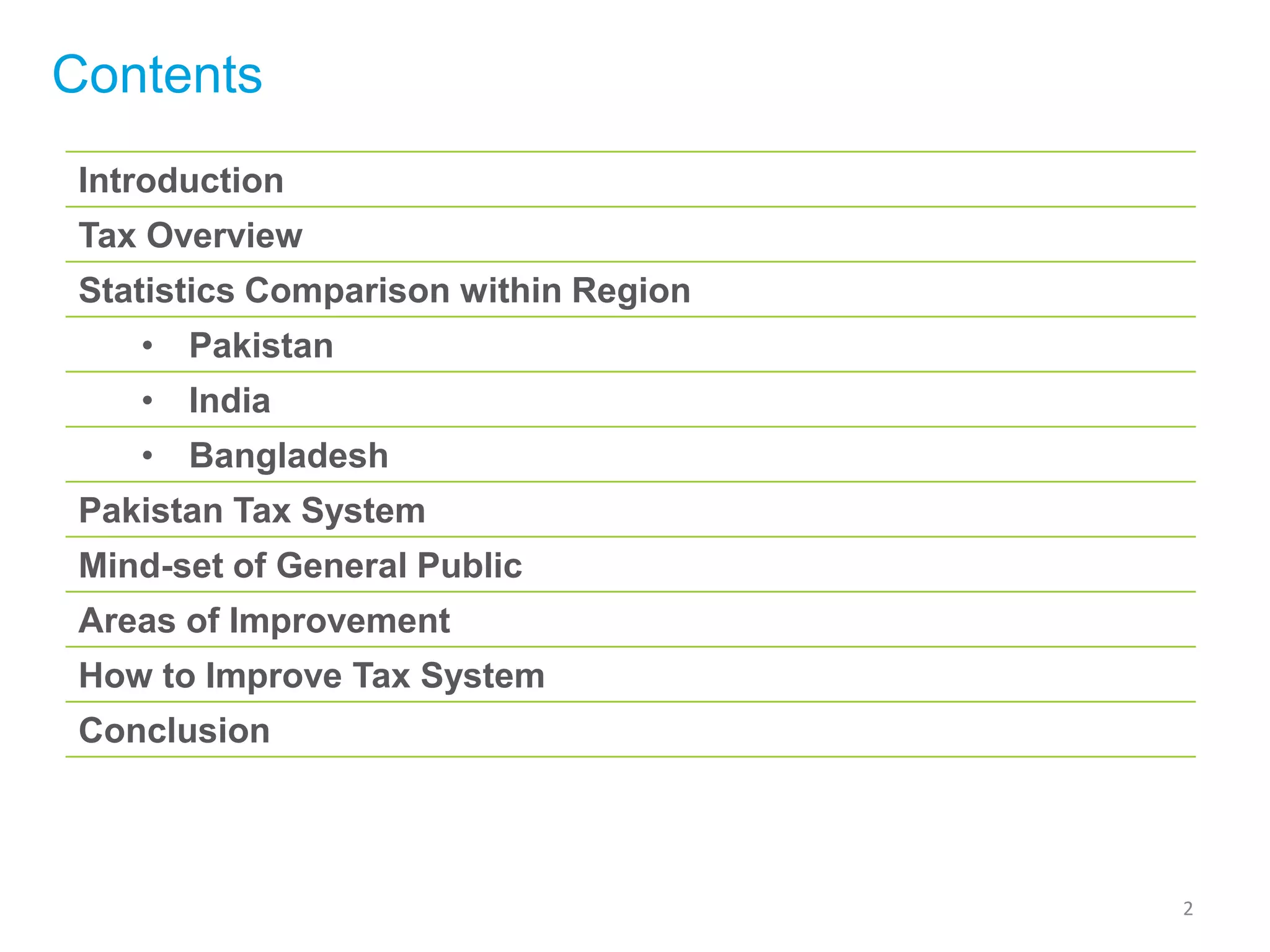 Taxation in Pakistan Presentation-I. | PPTX