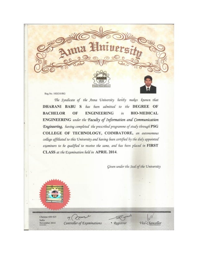 degree certificate | PDF
