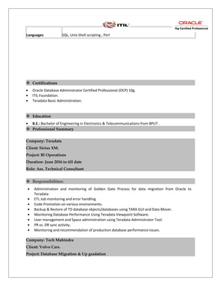 Oracle_DBA_Biswachetak_palo | DOC | Databases | Computer Software and Applications