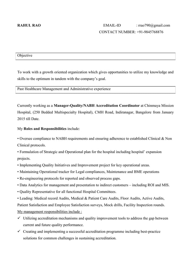 Rahul Current CV | PDF