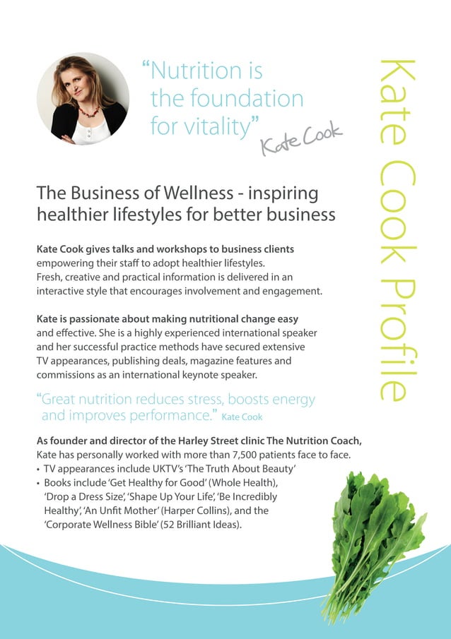 Kate Cook profile with client list | PDF