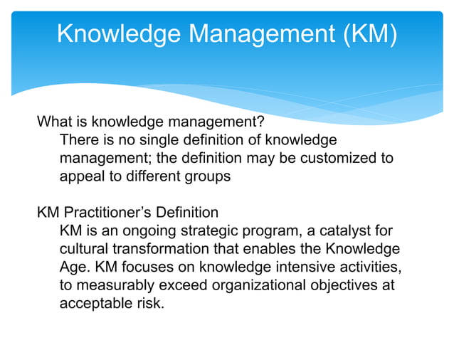 Knowledge Management | PPT