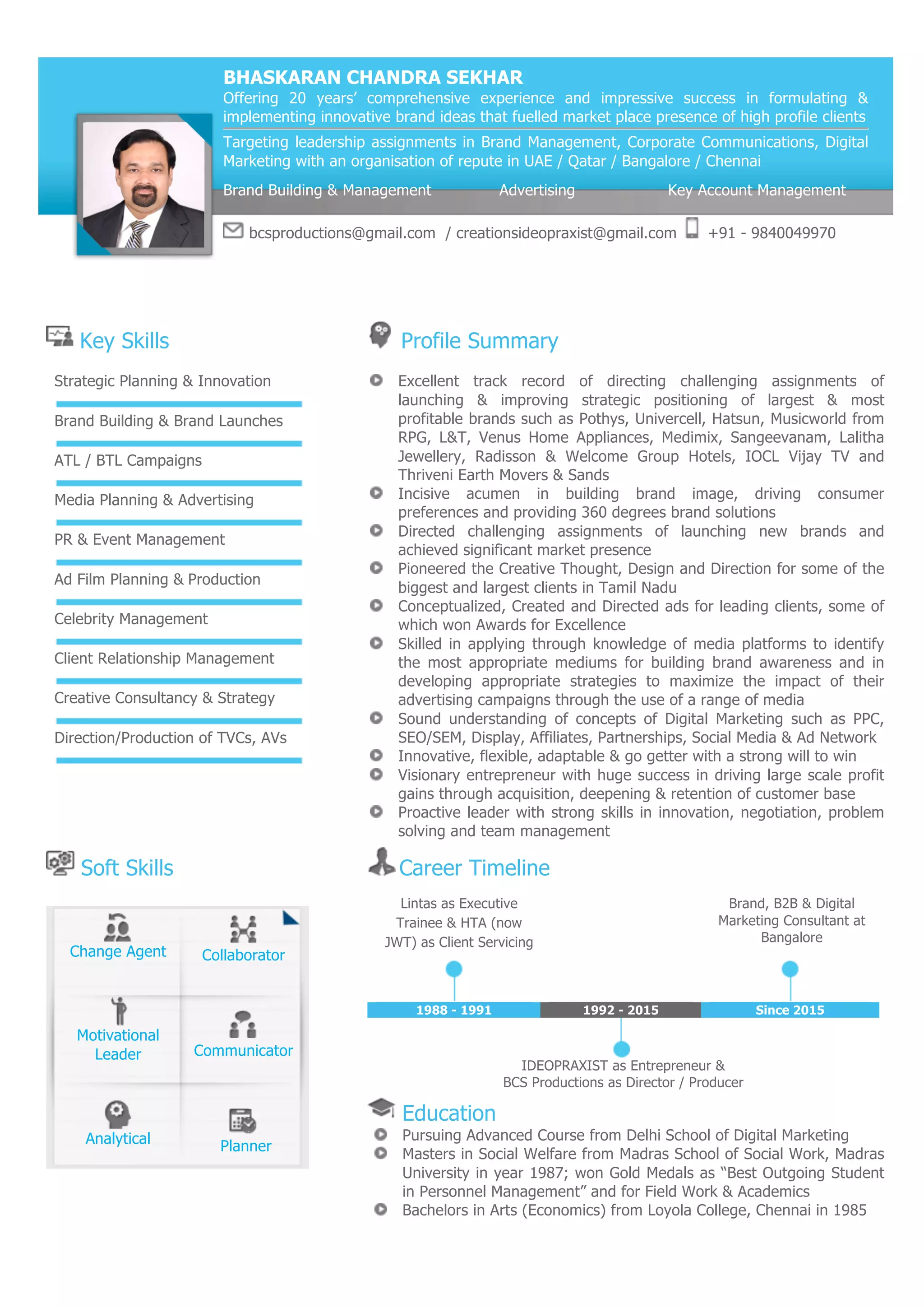 BHASKARAN CHANDRA SEKHAR CV | PDF