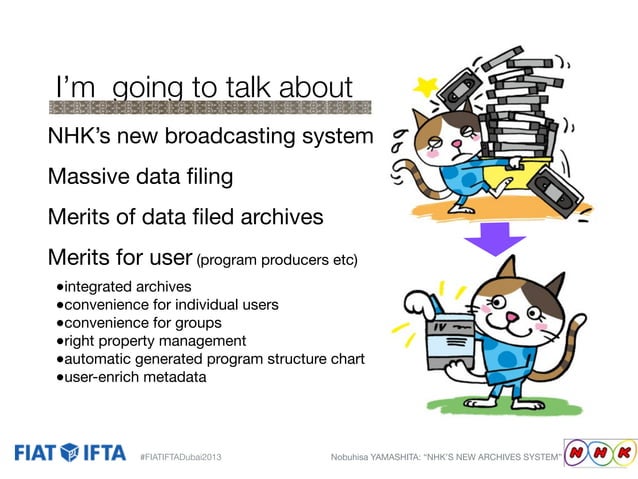NHK's New Archives System, Nobuhisa Yamashita, NHK | PPT