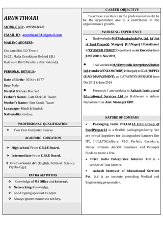 Arun Tiwari | PDF