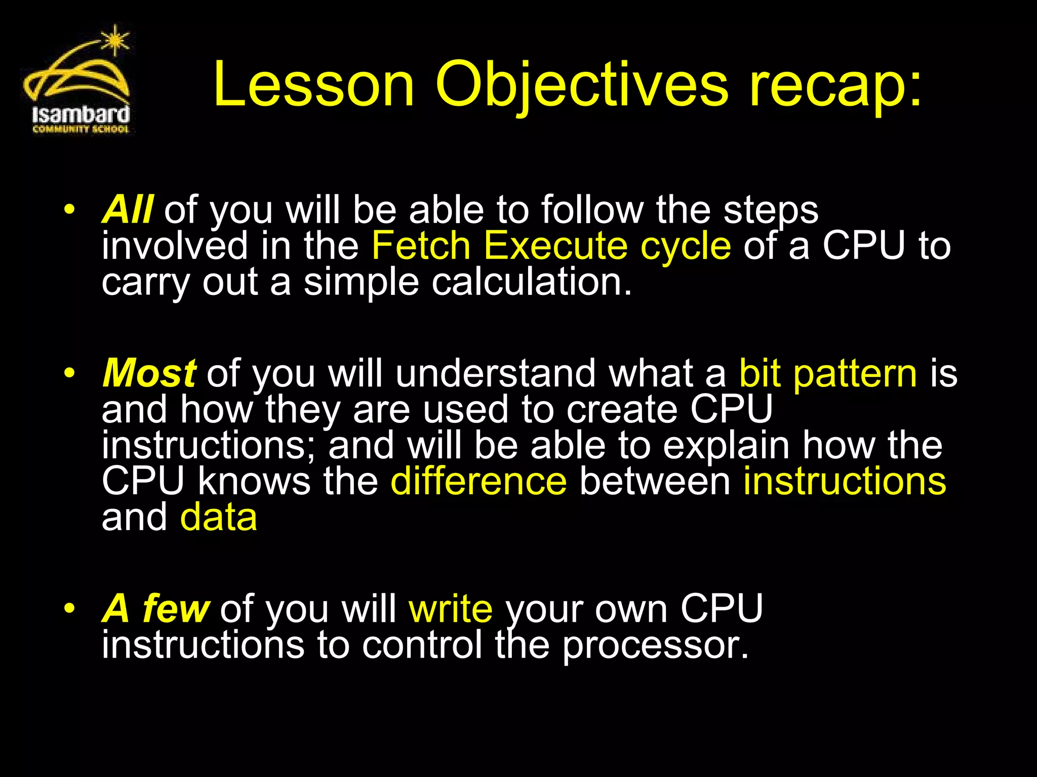 A451 Cpu Fetch Execute Cycle 2 12 And 2 14 Ppt