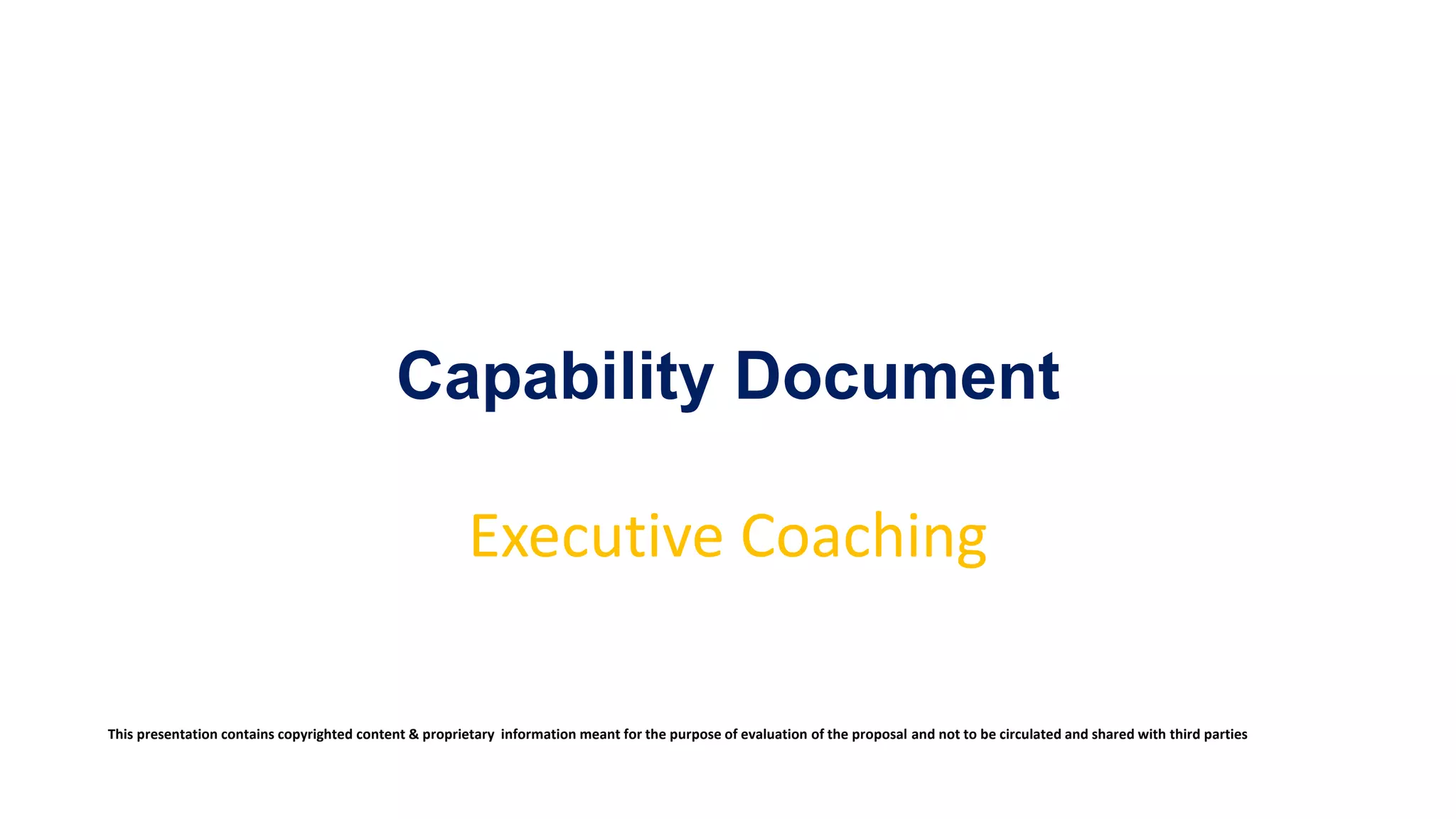 Capability Document Executive Coaching | PPT