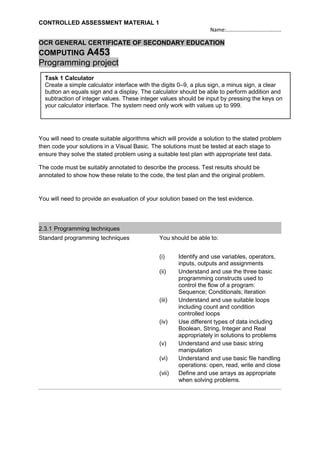 A453 programming task 1 | DOCX