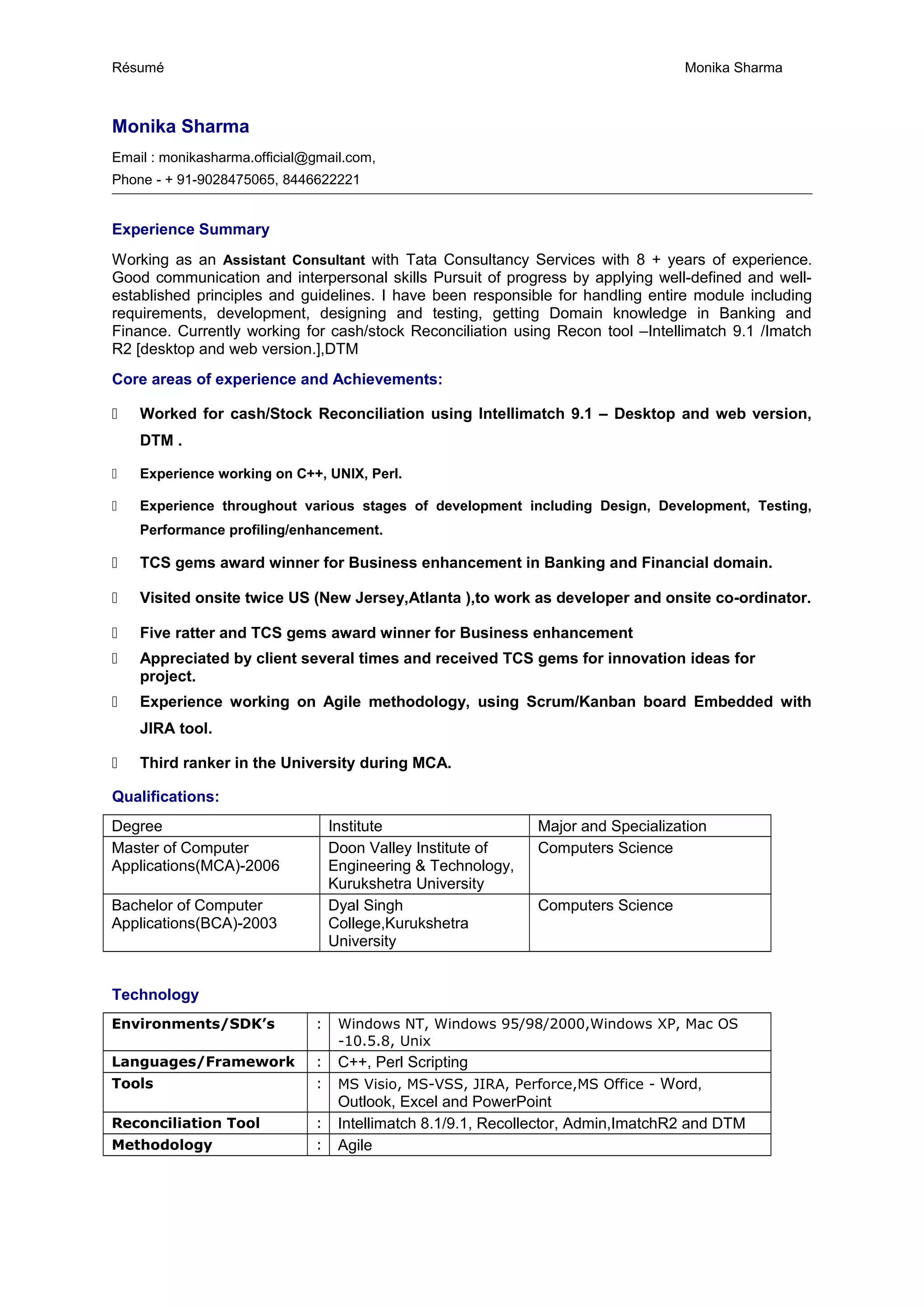 MonikaSharma_Intellimatch_Profile | DOC