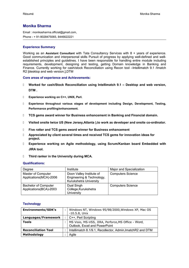 MonikaSharma_Intellimatch_Profile | DOC