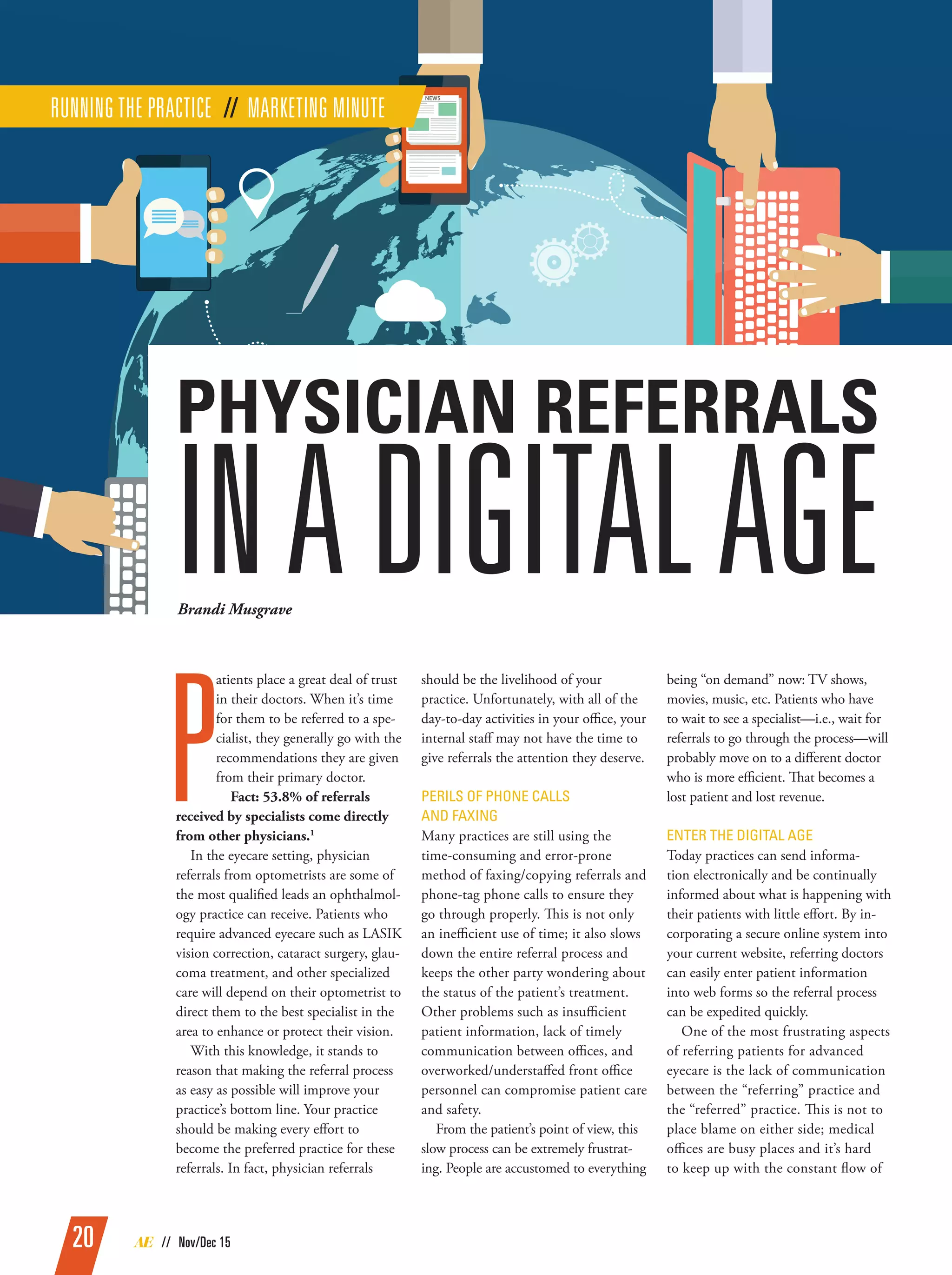 Physician Referrals in a Digital Age - Brandi | PDF | Eye and Vision ...