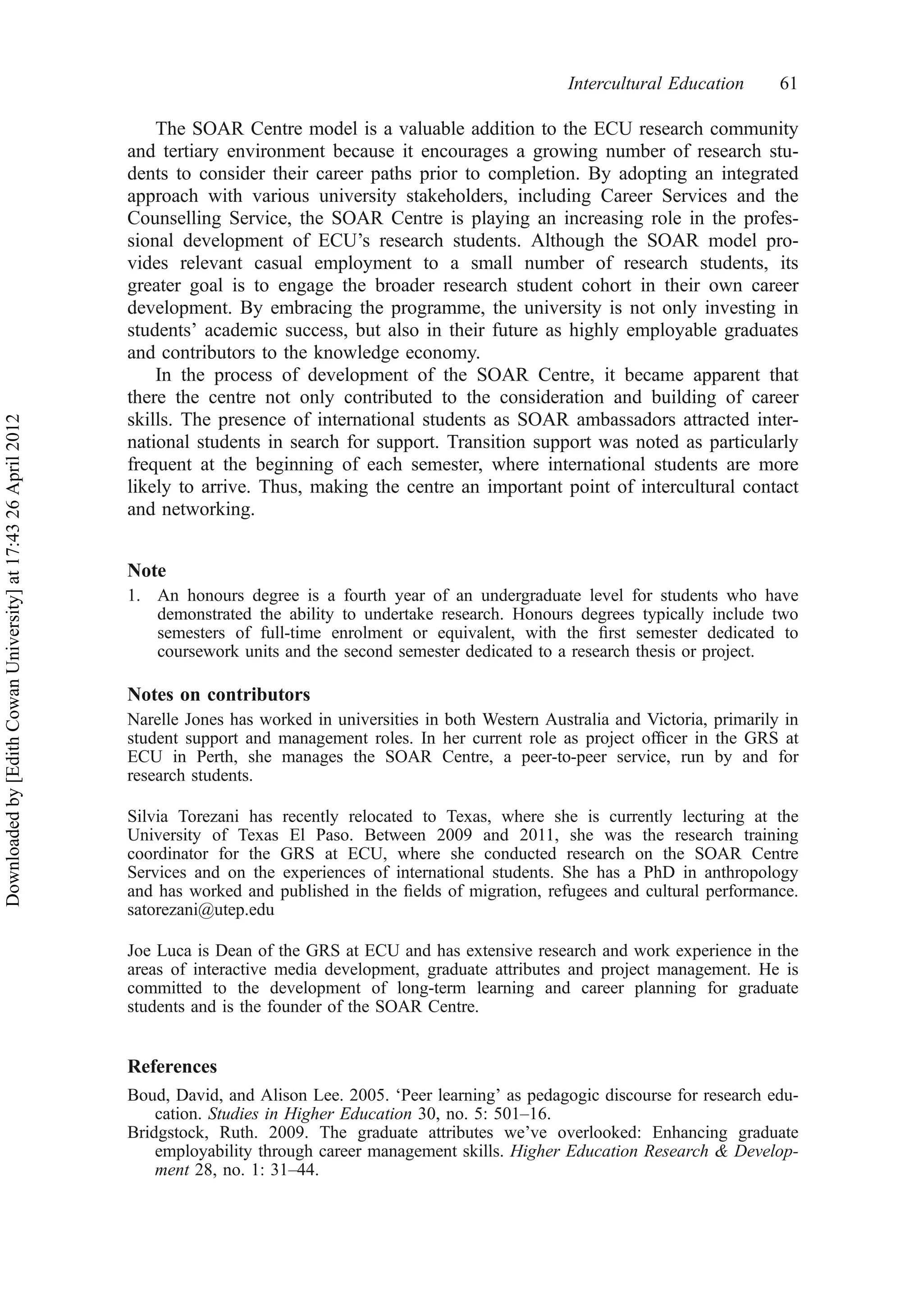 SOAR Centre Journal Article | PDF