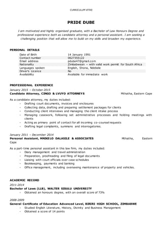 Pride Dube - CV (1) | DOCX